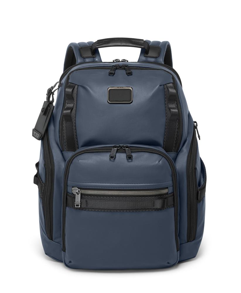 Tumi Alpha Bravo Search Backpack Coated Canvas Navy | Bagbrokers