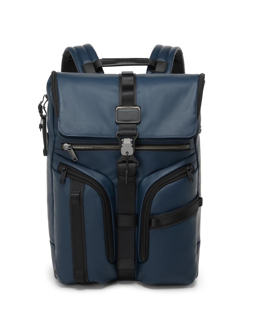 Tumi Alpha Bravo Surveillance Flap Backpack Navy | Bagbrokers