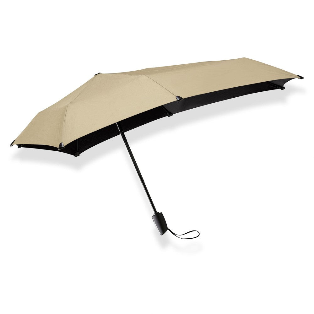 senz paraply mini automatic shiny champagne brown | Bagbrokers