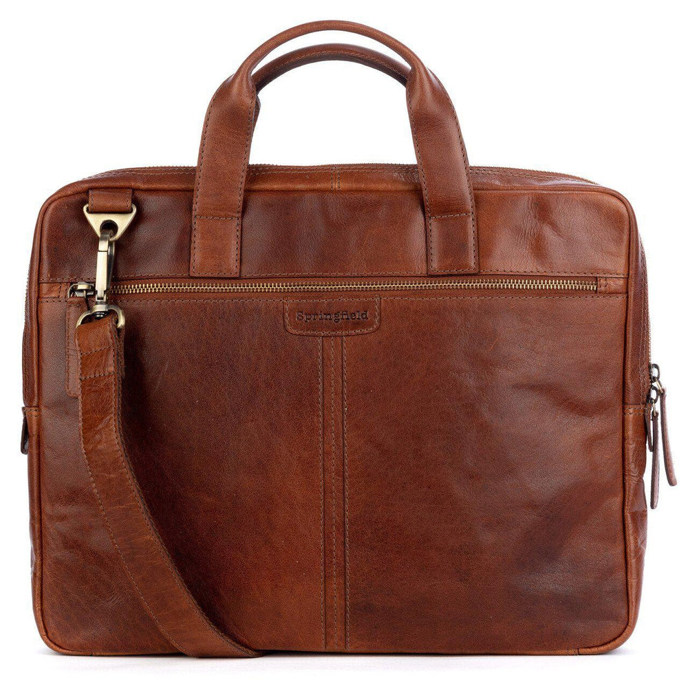 Springfield PC veske i skinn 15" Cognac | Bagbrokers